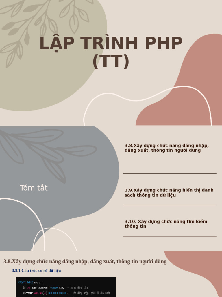 LẬP TRÌNH PHP (TT) 1 | PDF