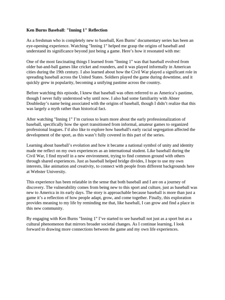 Ken Burns Baseball | PDF