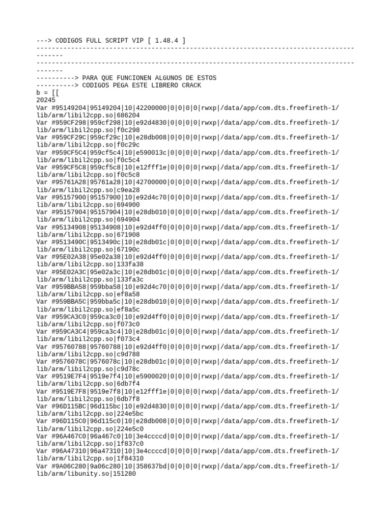 CODIGOS (1 48 4) Lua | PDF | Computer Programming | Mobile Technology