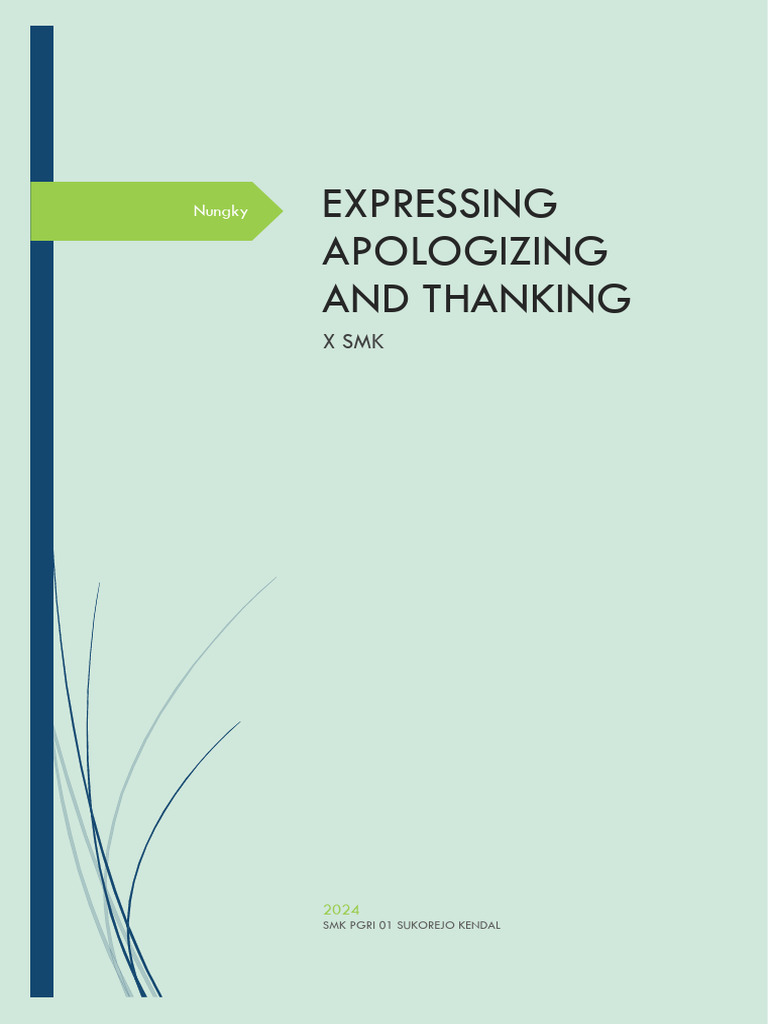 EXPRESSING APOLOGIZING AND THANKING - Nunq | PDF