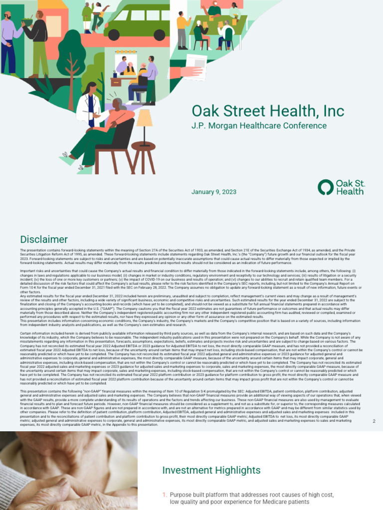 Oak Street Health 2023 Financial Outlook | PDF