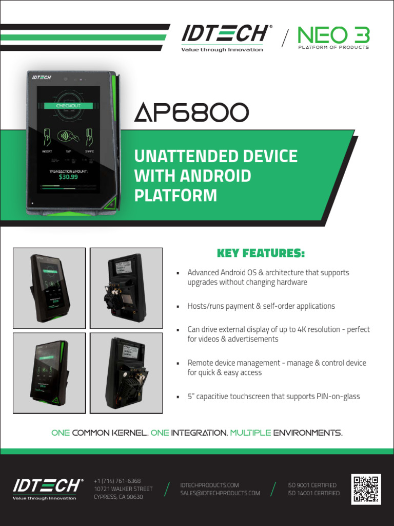 AP6800 Datasheet v07.29.24 | PDF | Android (Operating System) | Computer Hardware