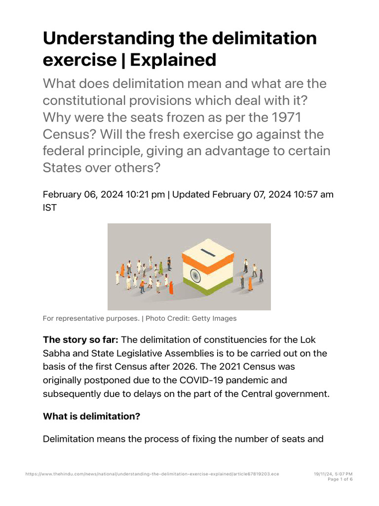 Delimitation Process Explained | PDF | Government | Government Of India