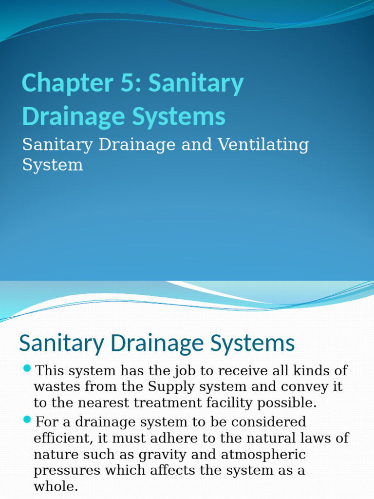 Chapter 5 Sanitary Drainage Systems | PDF | Sanitary Sewer | Plumbing