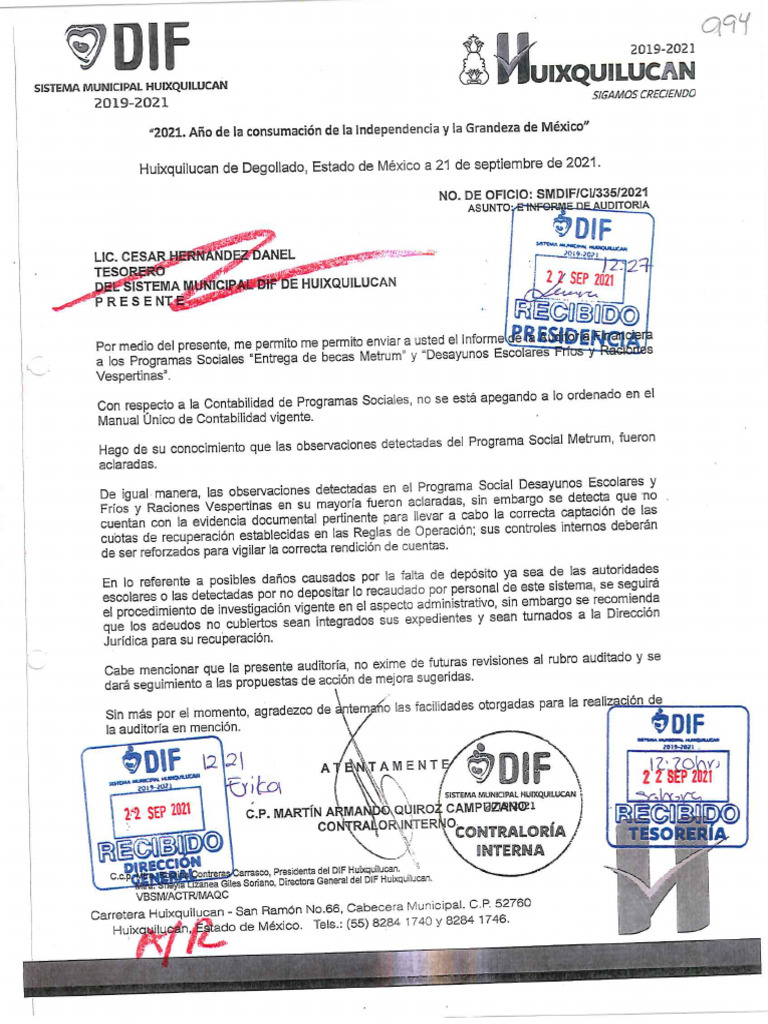 Oficio Programas Sociales | PDF