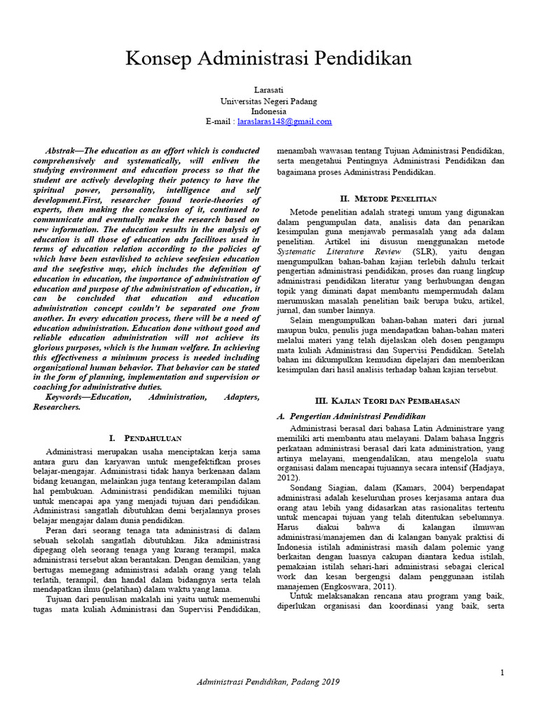 Administrasi Pendidikan | PDF