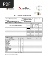 Mep Daily Site Report Sample | PDF | Building Technology | Equipment