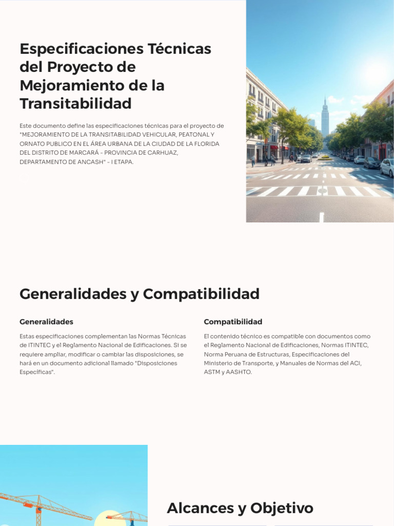 Especificaciones Tecnicas Del Proyecto de Mejoramiento de La Transitabilidad | PDF | Hormigón