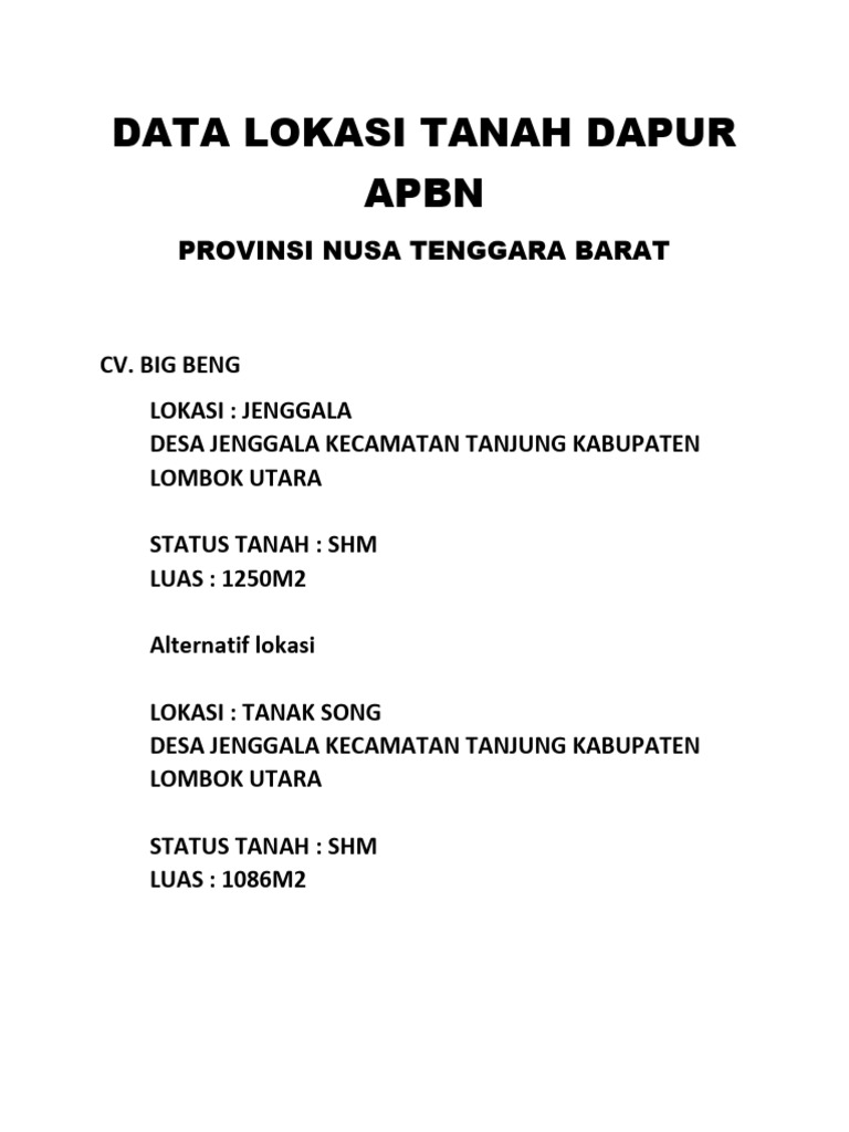 Data Lokasi Jenggala Dan Tanak Song | PDF