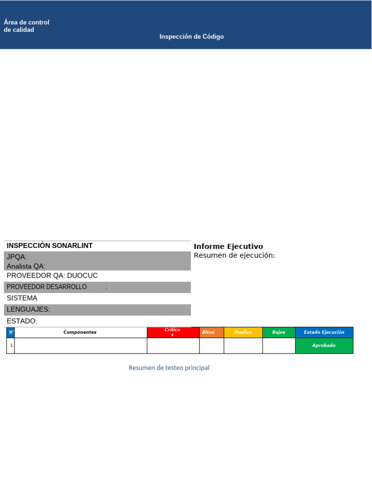 Informe de Inspección de Código y Calidad | PDF