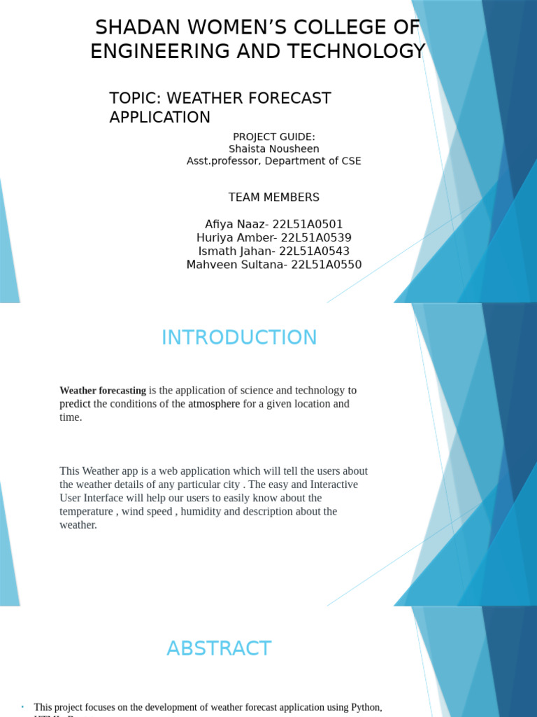 Weather Forecast Web App Project | PDF | Weather | Usability