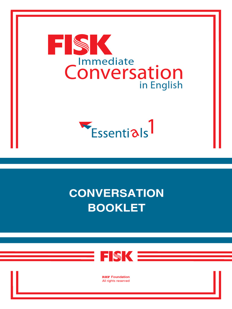 FISK Essentials 1 - Conversation Booklet OK | PDF