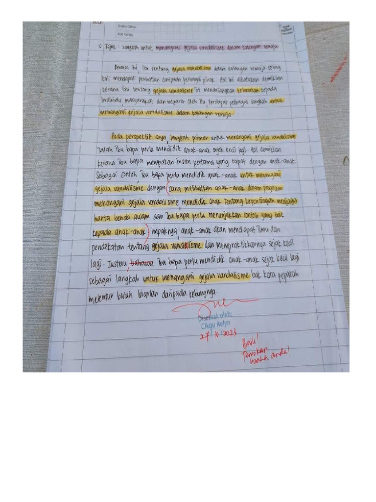 format karangan | PDF