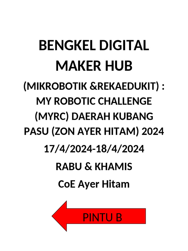 Bengkel Digital Maker Hub | PDF