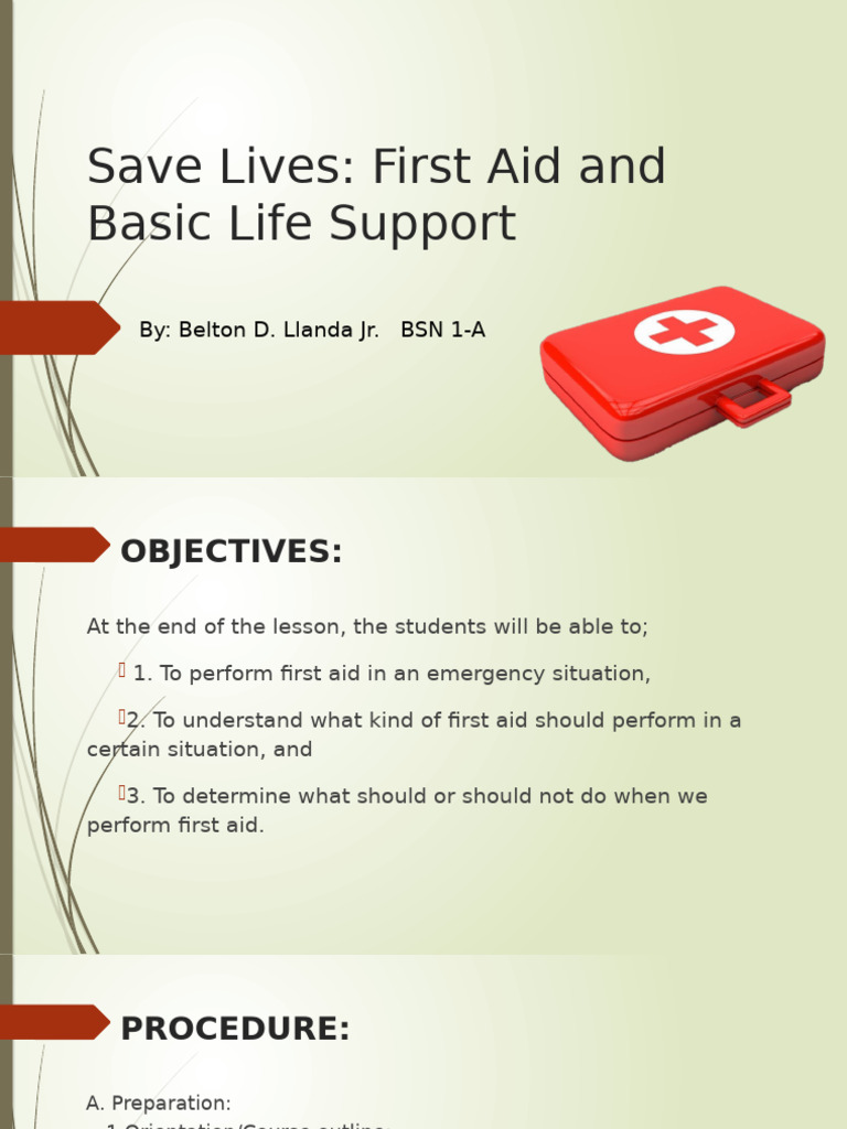 Save Lives Ppt | PDF