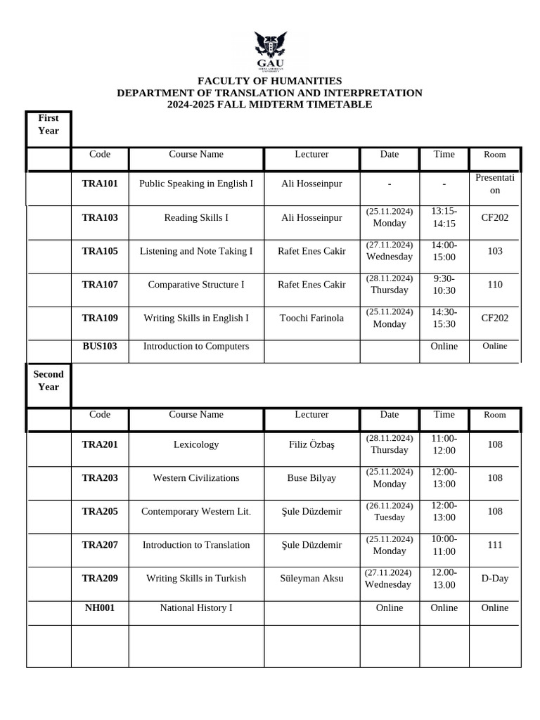 Translation Midterm Schedule | PDF | Interpretation (Philosophy) | Linguistics