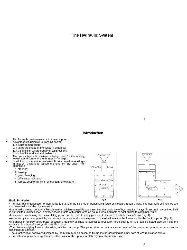 The Hydraulic System | PDF | Pump | Gas Technologies