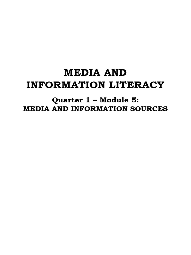 Grade 12 -MIL_Q1_Module 5 shsph | PDF | Internet | Libraries