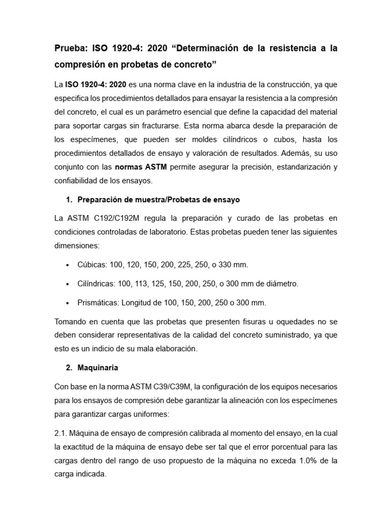 Prueba Iso Ciencia | PDF | Hormigón | Fractura