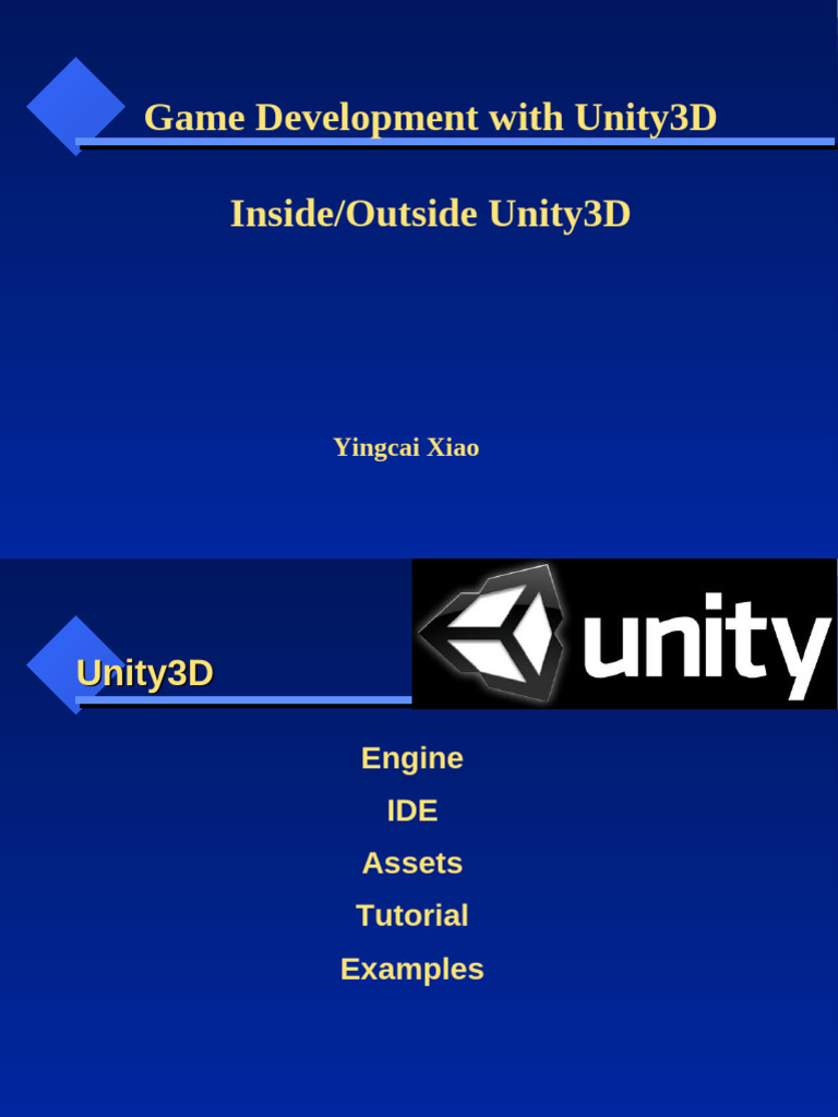Unity3D | PDF | Unity (Game Engine) | 3 D Computer Graphics Unity3D | PDF | Unity (Game Engine) | 3 D Computer Graphics