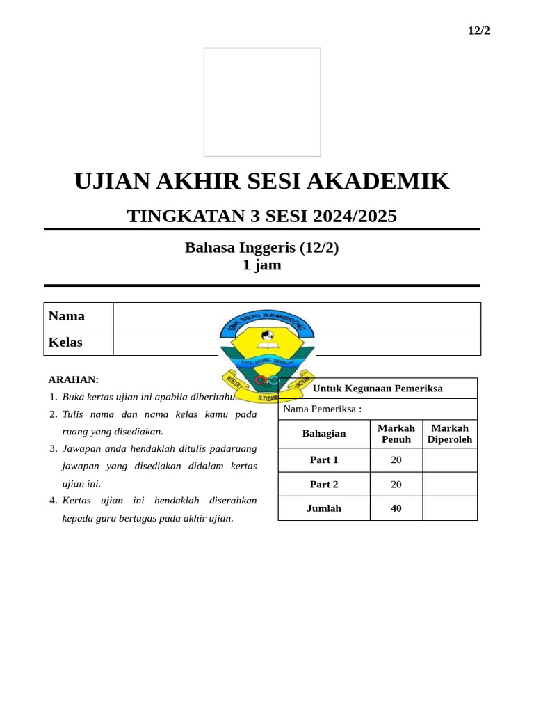UASA f3 paper 2 20024 | PDF