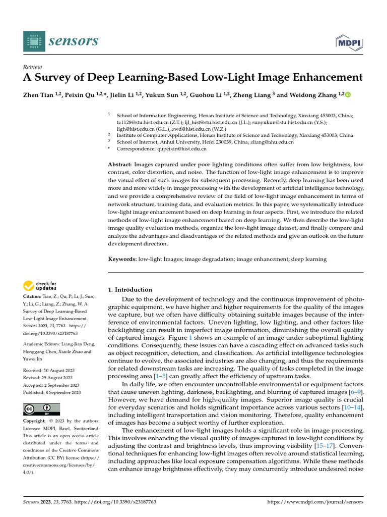 2023 - A Survey of Deep Learning-Based Low-Light Image Enhancement ...