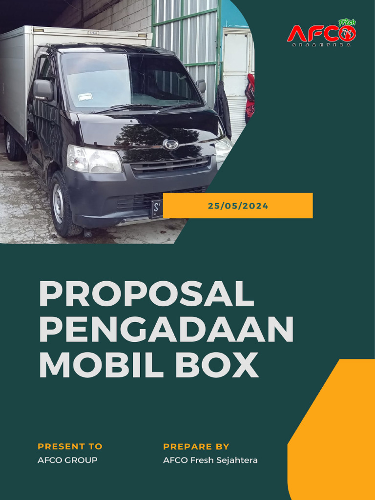 Proposal Mobil Grand Max Box | PDF
