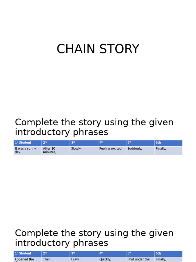 Chain Story | PDF