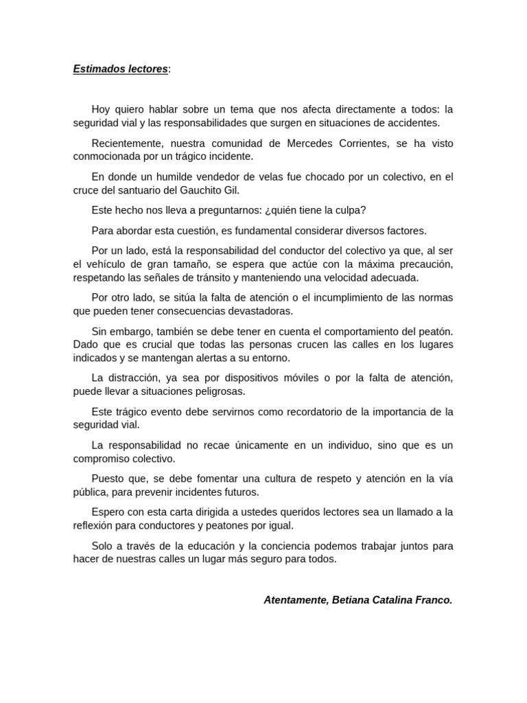 Carta de Lectores | PDF