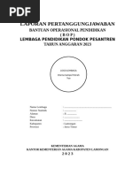 RAB Bantuan BOP Pesantren Dan Pendidikan Keagamaan Islam (Pesantren) | PDF