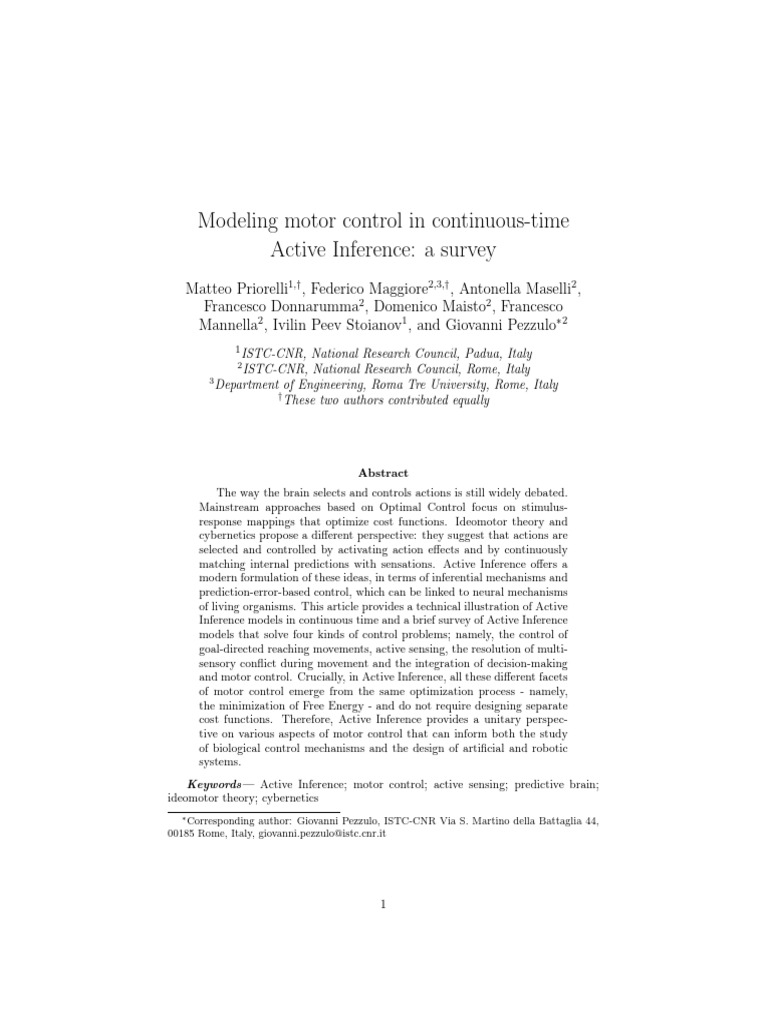 2023 Modeling Motor Control in Continuous-Time Active Inference - A ...