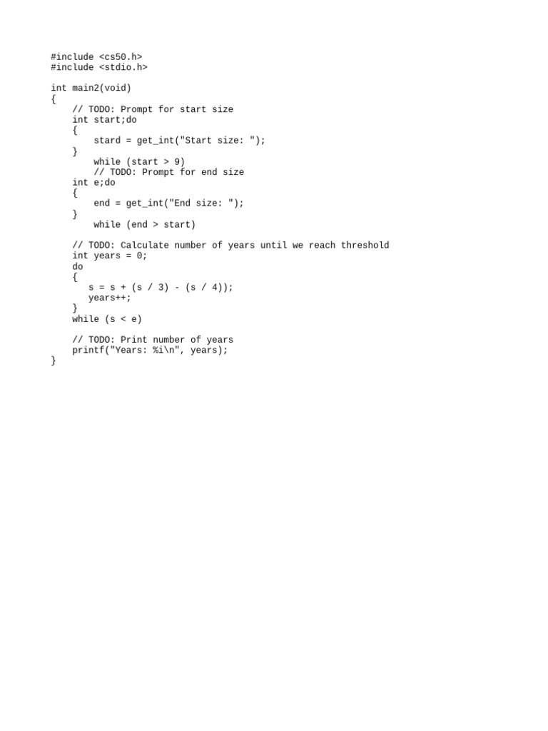 CS50 Coding Exercise Debugging | PDF