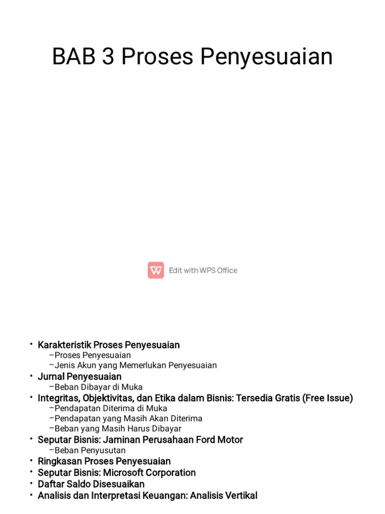 Bab 3 Proses Penyesuaian - s1 Mnj | PDF