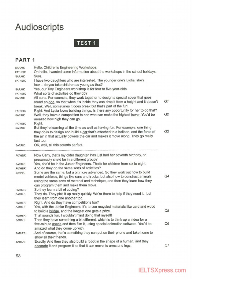 Transcipt Cam 16 Test 1 | PDF