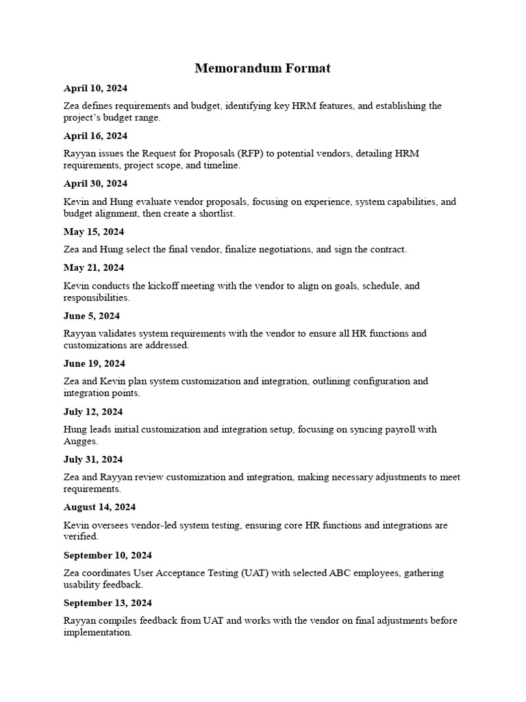 Memorandum Format | PDF