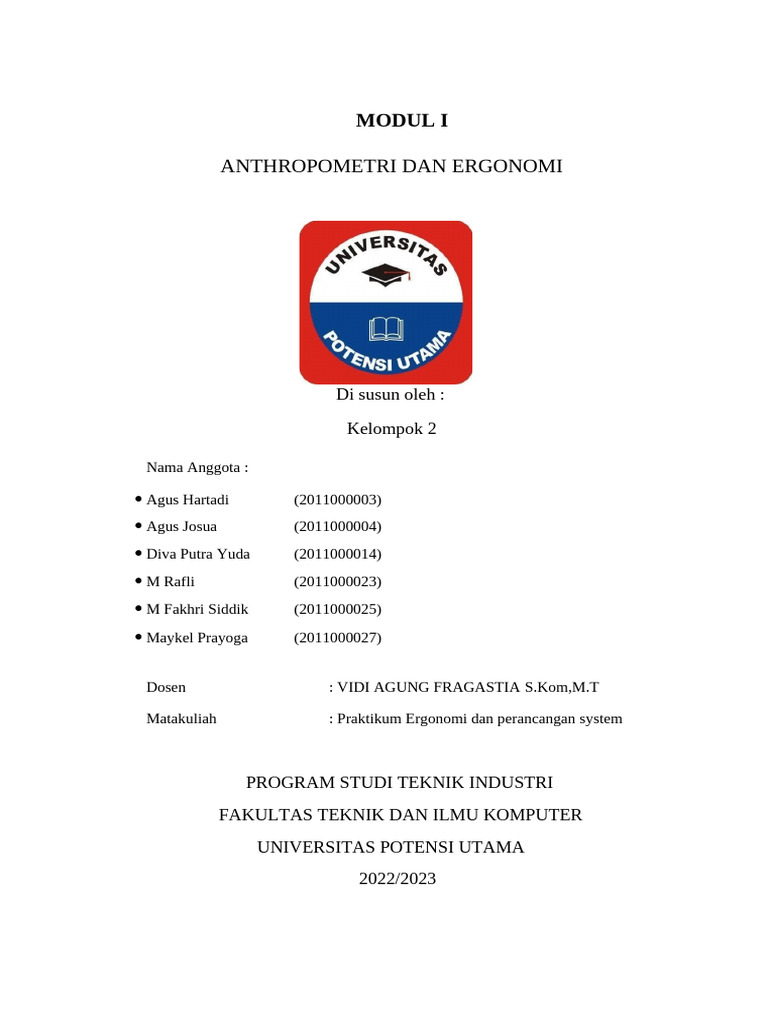 Modul 1 Ergonomi | PDF