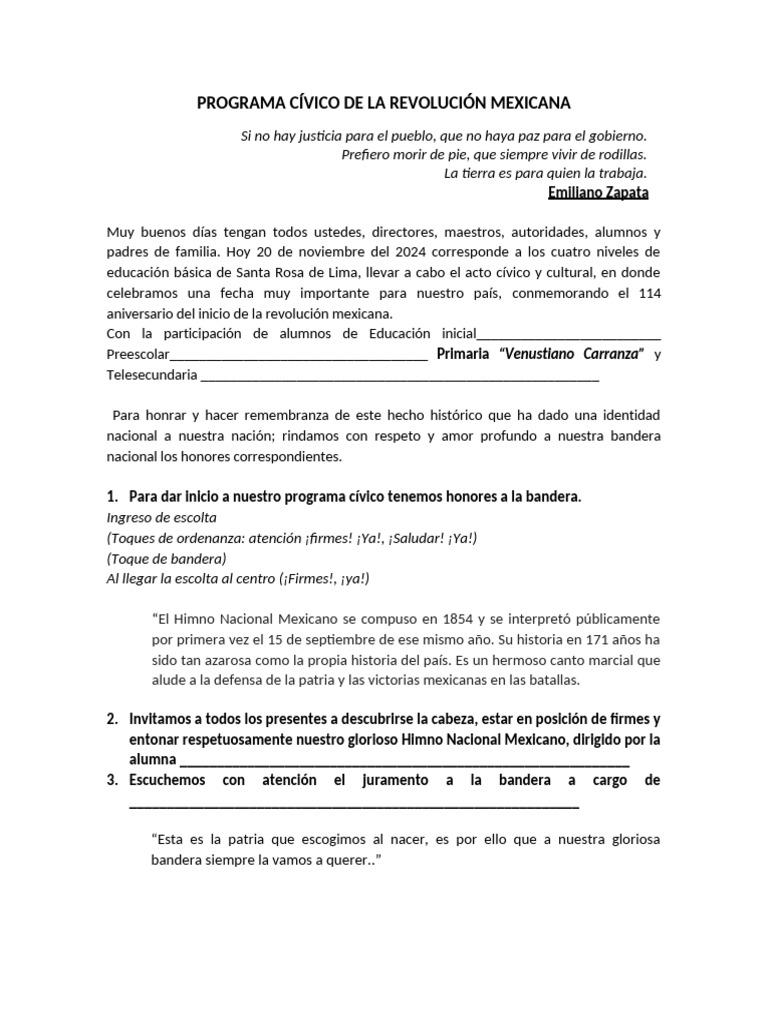 Programa Civico de La Revolucion Mexican | PDF | México | revolución mejicana