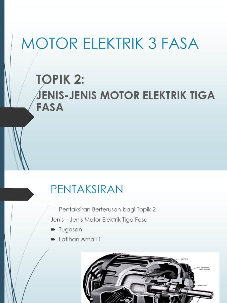 Jenis-Jenis Motor Au Tiga Fasa | PDF
