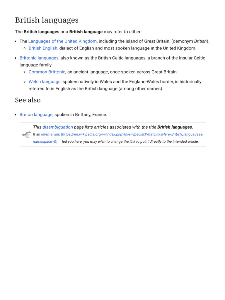 British languages - Wikipedia | PDF