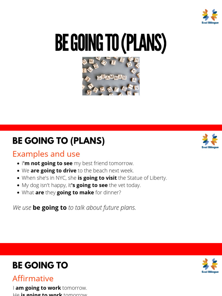 Future Plans with "Be Going To" | PDF