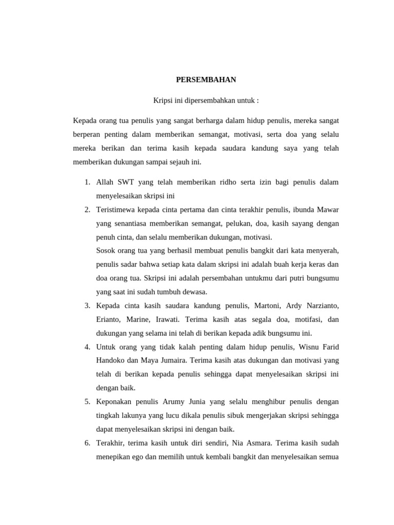 PERSEMBAHAN, KATA PENGANTAR DAN MOTTO (1) | PDF