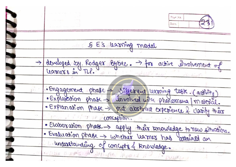 5 E learning model | PDF