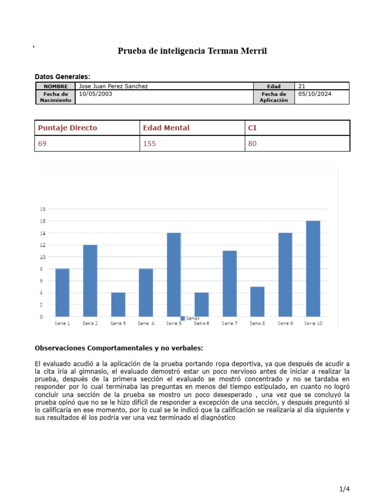 Interpretacion Prueba Terman J.J (1).docx (1) | PDF | Inteligencia ...