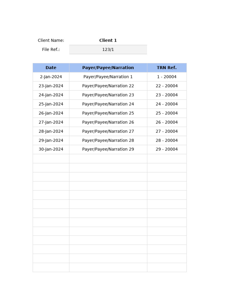 Trust Accounting Ledger Template | PDF | Payments | Accounting
