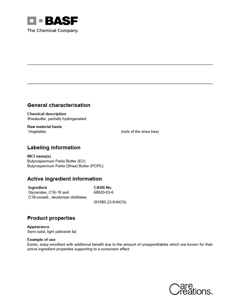Cetiol® SB 45 Product Overview | PDF
