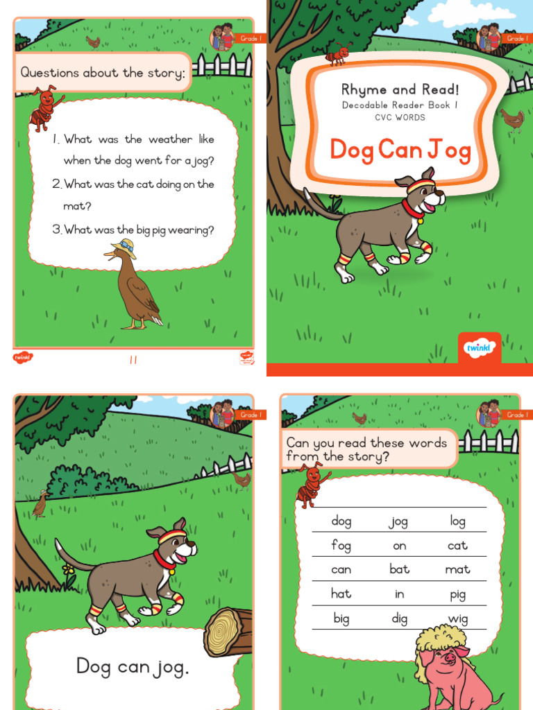 Grade 1 Phonics Rhyme and Read Decodable Reader Book 1 Ver 1 | PDF