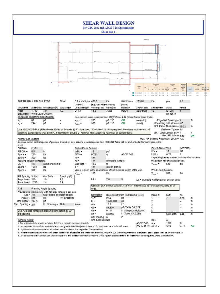 Shearwall Design | PDF | Architectural Design | Architecture