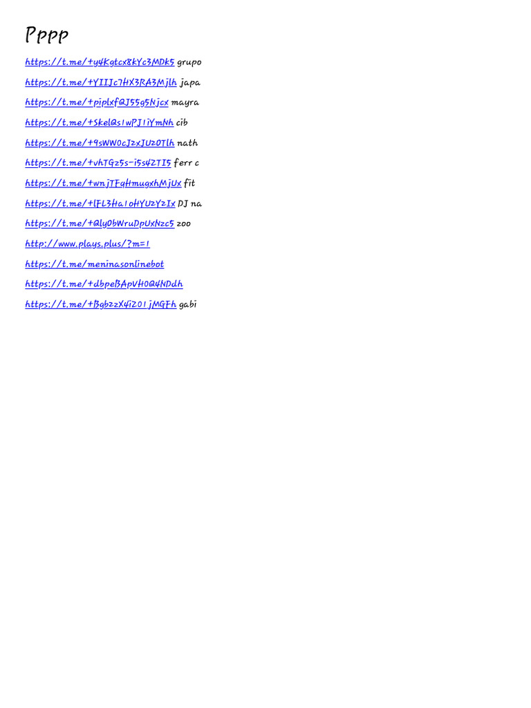 Telegram Group Links Collection | PDF