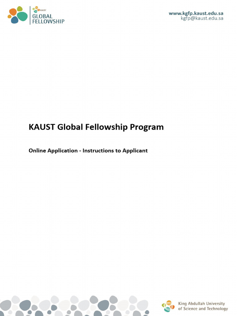 KGFP - Application Instructions | PDF | Doctor Of Philosophy