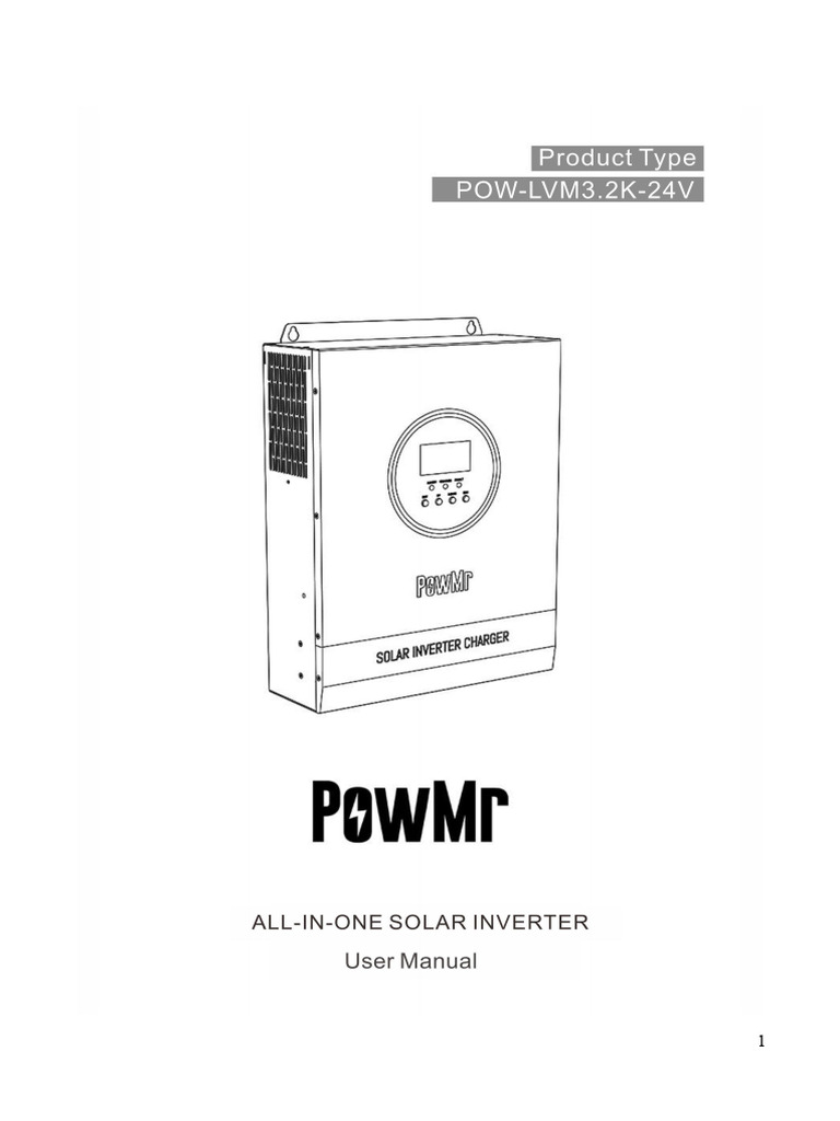 POW-LVM3.2K-24V User Manual | PDF | Power Inverter | Photovoltaics